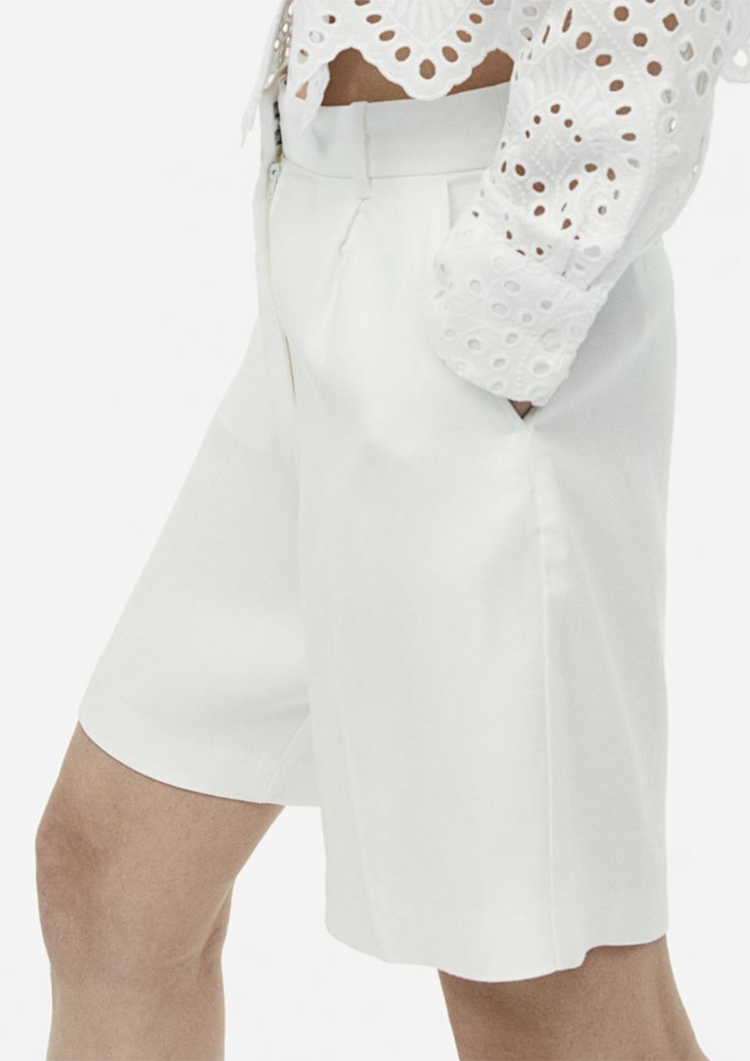 14 par hvide short til den stilfulde dame